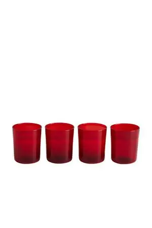 MAISON BALZAC Large Gobelets Set Of 4 In Red - Rouge