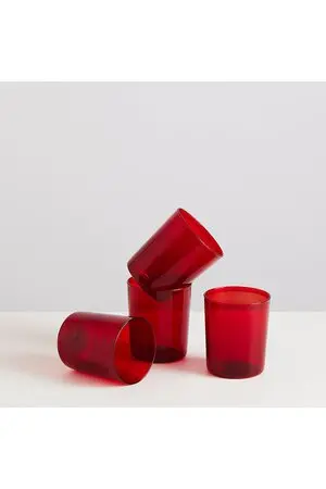 MAISON BALZAC Large Gobelets Set Of 4 In Red