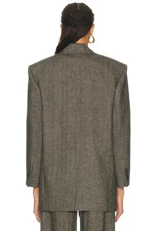Saint Laurent Wool Jacket In Grey