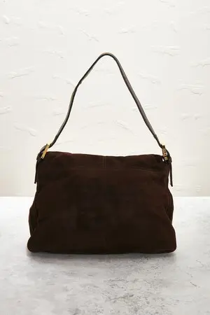 Fendi Suede Mama Baguette Shoulder Bag