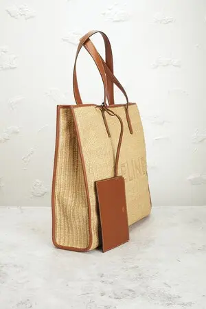 Celine Raffia Cabas Tote Bag