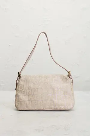 Fendi Zucchino Baguette Shoulder Bag - Gold