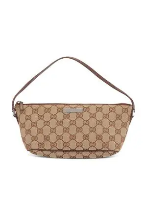 Gucci Gg Boat Pochette Shoulder Bag - Brown