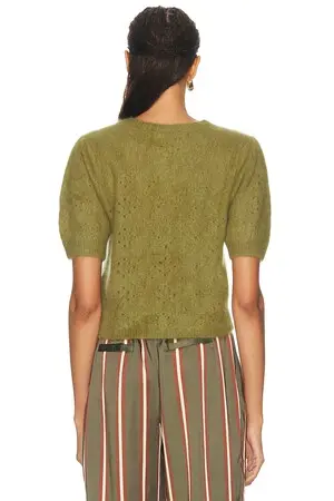 FRAME The Cashmere Airy Cardigen In Olive