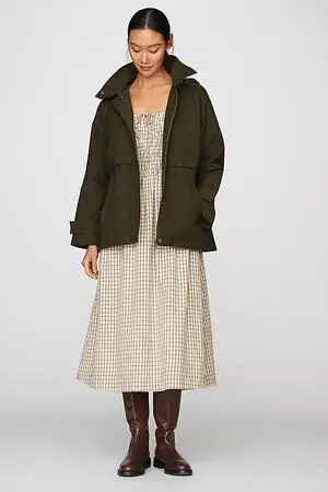 Bernardo Funnel-neck Utility Jacket - Olive