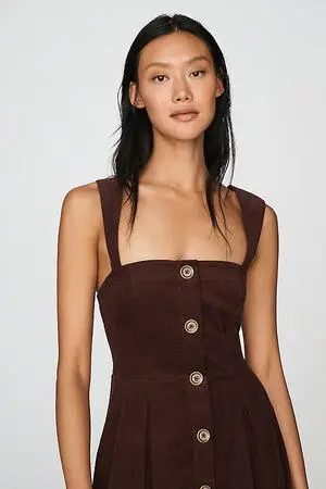 Maeve 100% Cotton Corduroy Midi Dress