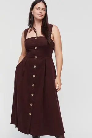 Maeve Cotton Corduroy Midi Dress
