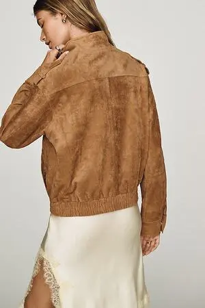 DOLAN LEFT COAST Faux-suede Utility Jacket - Brown