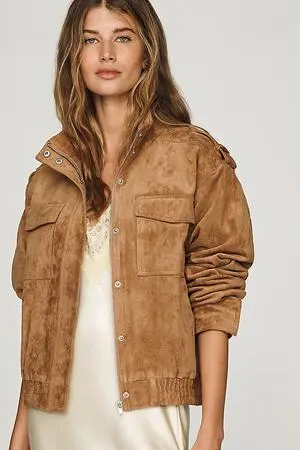 DOLAN LEFT COAST Faux-suede Utility Jacket - Brown