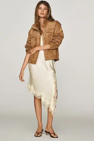 DOLAN LEFT COAST Faux-suede Utility Jacket - Brown