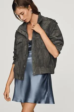 DOLAN LEFT COAST Faux-suede Utility Jacket - Grey