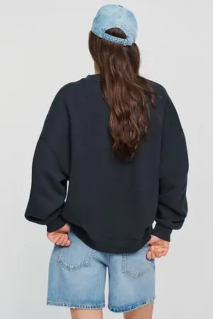 ANINE BING Miles 100% Cotton Collegiate Sweatshirt