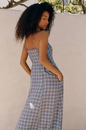 Z Supply Angel Eyes Plaid Midi Dress