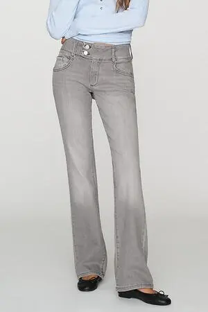PILCRO Billy Low-rise Bootcut Flare Jeans - Grey