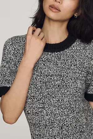 Design History Marled Knit Short-sleeve Pullover