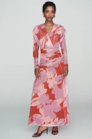 HUTCH Tyra Long-sleeve Midi Dress