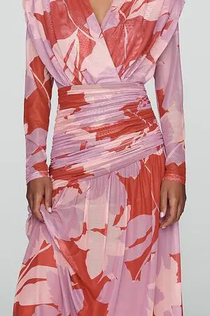 HUTCH Tyra Long-sleeve Midi Dress