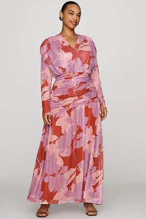 HUTCH Tyra Long-sleeve Midi Dress
