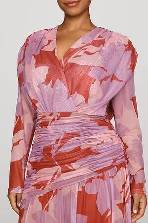 HUTCH Tyra Long-sleeve Midi Dress