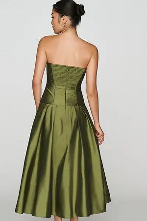 Bhldn Drop-waist Sat Midi Dress