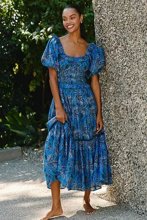 RO'S GARDEN Percy 100% Cotton Midi Dress