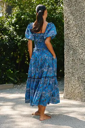 RO'S GARDEN Percy 100% Cotton Midi Dress