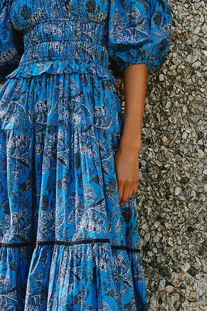 RO'S GARDEN Percy 100% Cotton Midi Dress