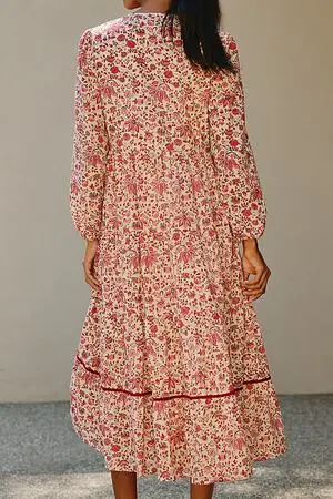 RO'S GARDEN Daphne 100% Cotton Midi Dress