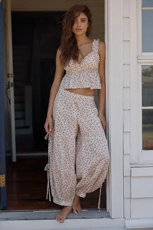 LYREBIRD 100% Cotton Flannel Harem Pants
