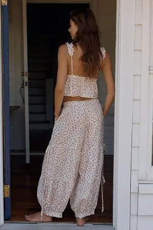 LYREBIRD 100% Cotton Flannel Harem Pants