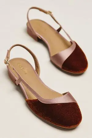 CECILIA NEW YORK Heidi Slgback Flats - Brown