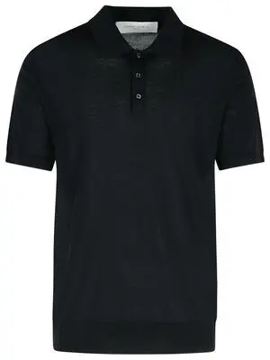 GOLDEN GOOSE Golden Goose Black Virgin Wool Polo Shirt Men