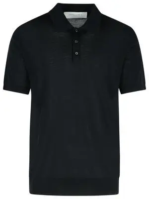 GOLDEN GOOSE Golden Goose Black Virgin Wool Polo Shirt Men