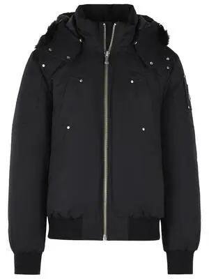 Moose Knuckles Original Ballistic Cotton Blend Bomber Jacket - Black