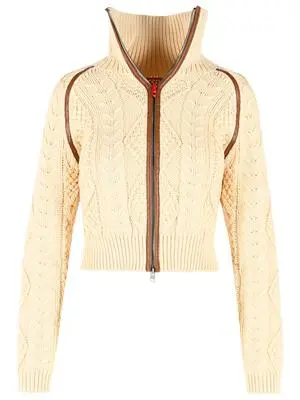 DIESEL® Intelle' Dark Ivory Cotton And Wool Sweater - Cream