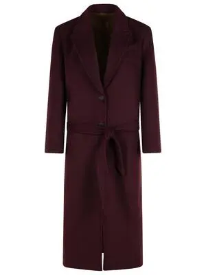 Attico Virgin Wool Blend Long Coat - Multicolor