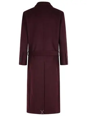 Attico Virgin Wool Blend Long Coat - Multicolor