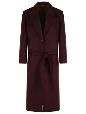 Attico ATTICO Virgin Wool Blend Long Coat Multicolor
