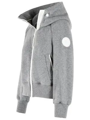 Canada Goose Chilliwack' Grey Wool Blend Bomber Jacket - Gray