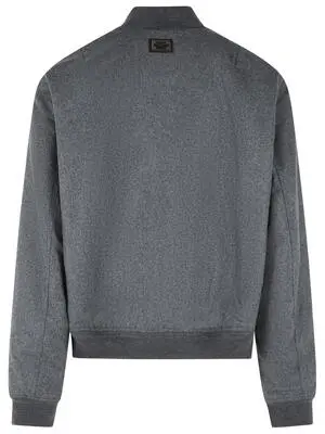 Dolce & Gabbana Grey Virgin Wool Bomber Jacket