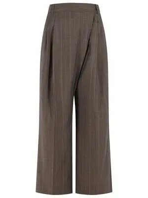 GANNI Wrap Wool Pants