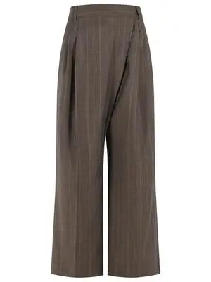 GANNI Wool Pants - Brown