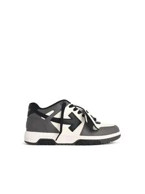 Off-White Out Of Office' Grey Leather Sneakers