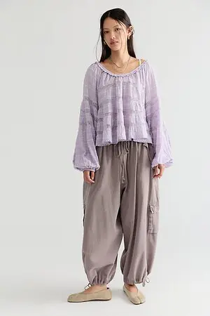 Free People Anya Blouse - Misty Lilac