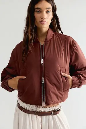 AGOLDE Leni Bomber Jacket - Palisander