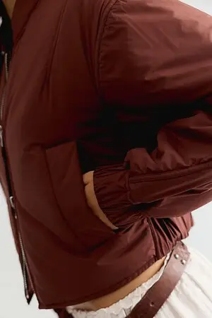 AGOLDE Leni Bomber Jacket - Palisander