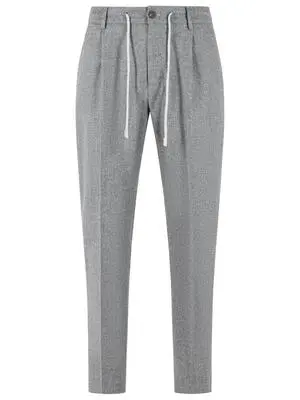 Eleventy Grey Wool Blend Trousers - Gray
