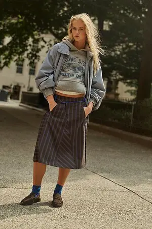 Free People Final Score Midi Skirt