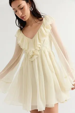 NIGEL PRESTON Nigel Preston Garden Party Mini Dress Cream