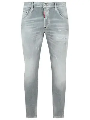 Dsquared2 Skater' Light Grey Cotton Jeans - Gray